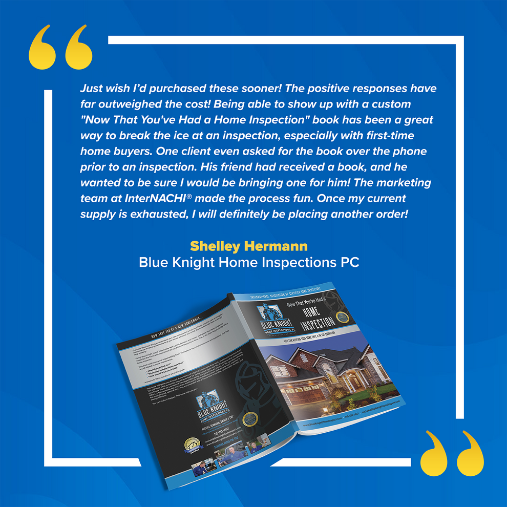 Custom Now That You've Had a Home Inspection Books – Inspector Outlet