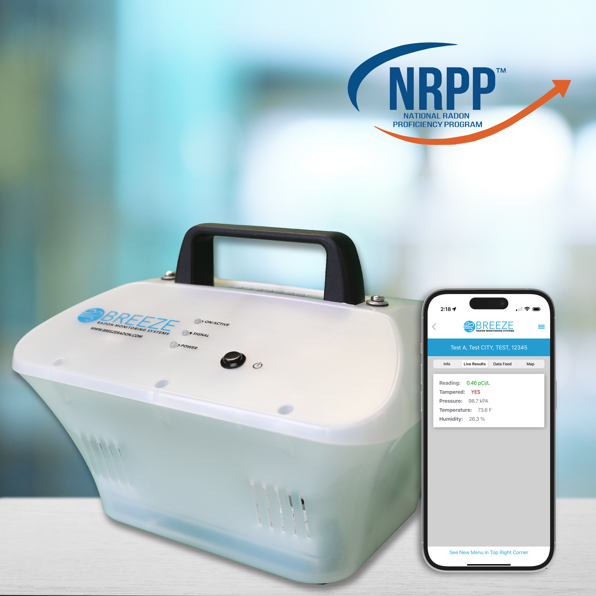 BREEZE Radon Monitor – Inspector Outlet
