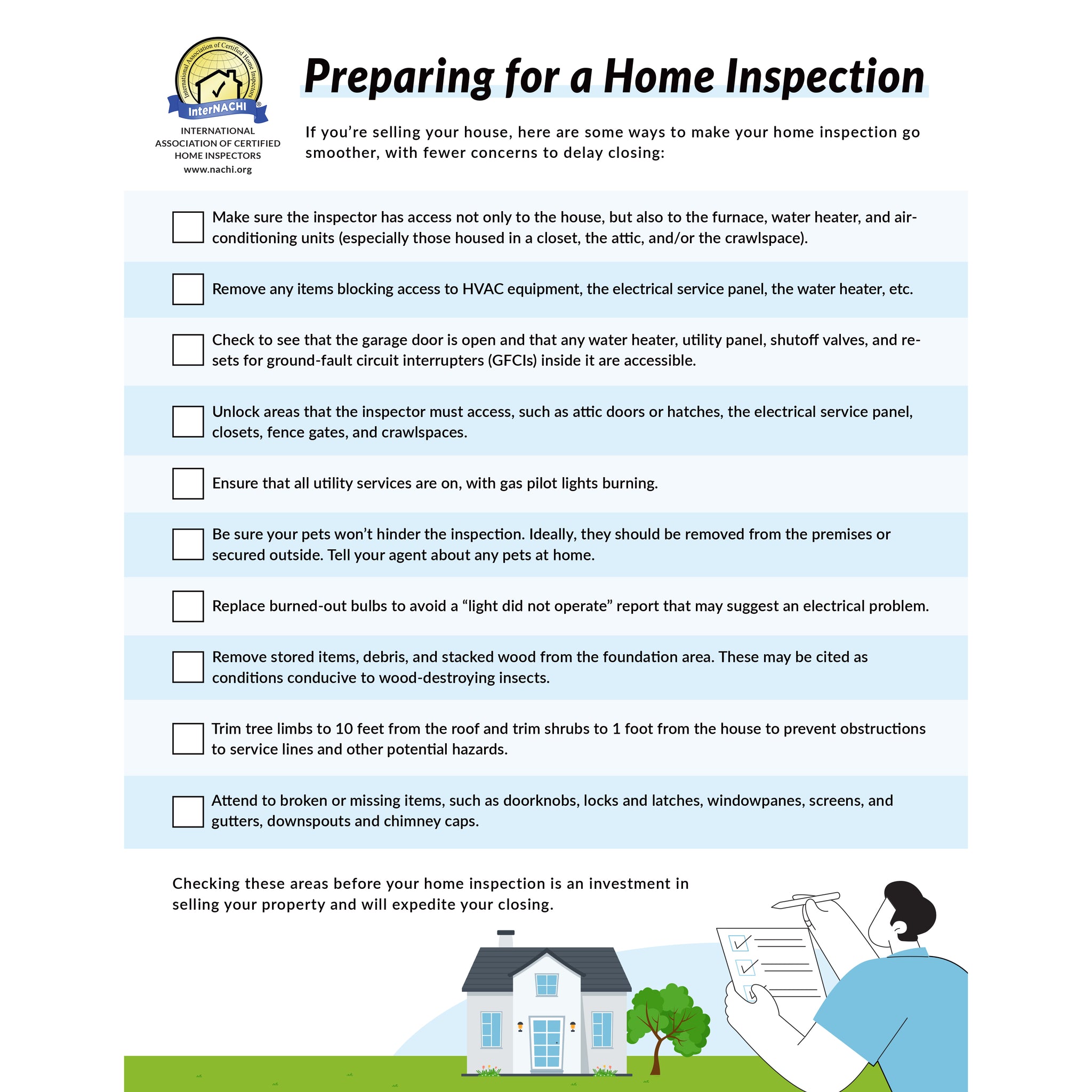 Preparing for a Home Inspection PDF & Social Media Graphics – Inspector ...