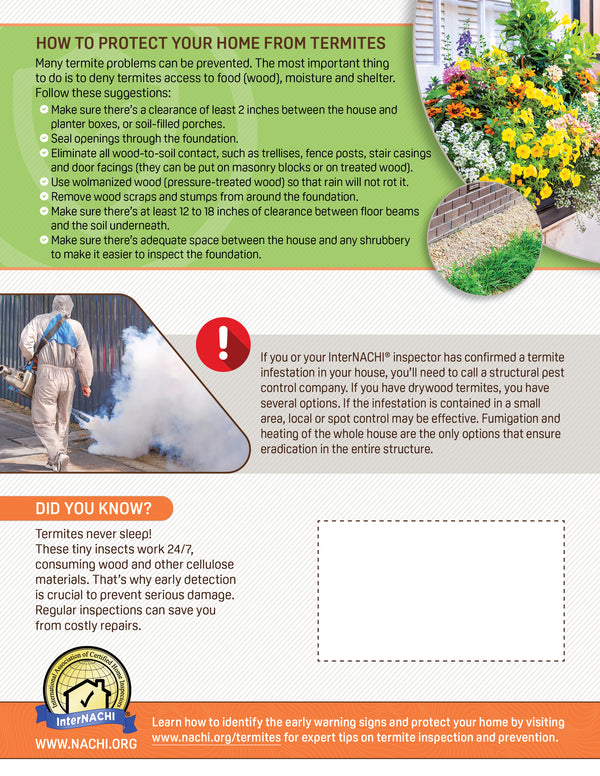 Termite Inspection PDF Flyer & Social Media Graphics – Inspector Outlet