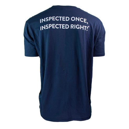 InterNACHI® “Inspected Once, Inspected Right!®” T-Shirt – Inspector Outlet