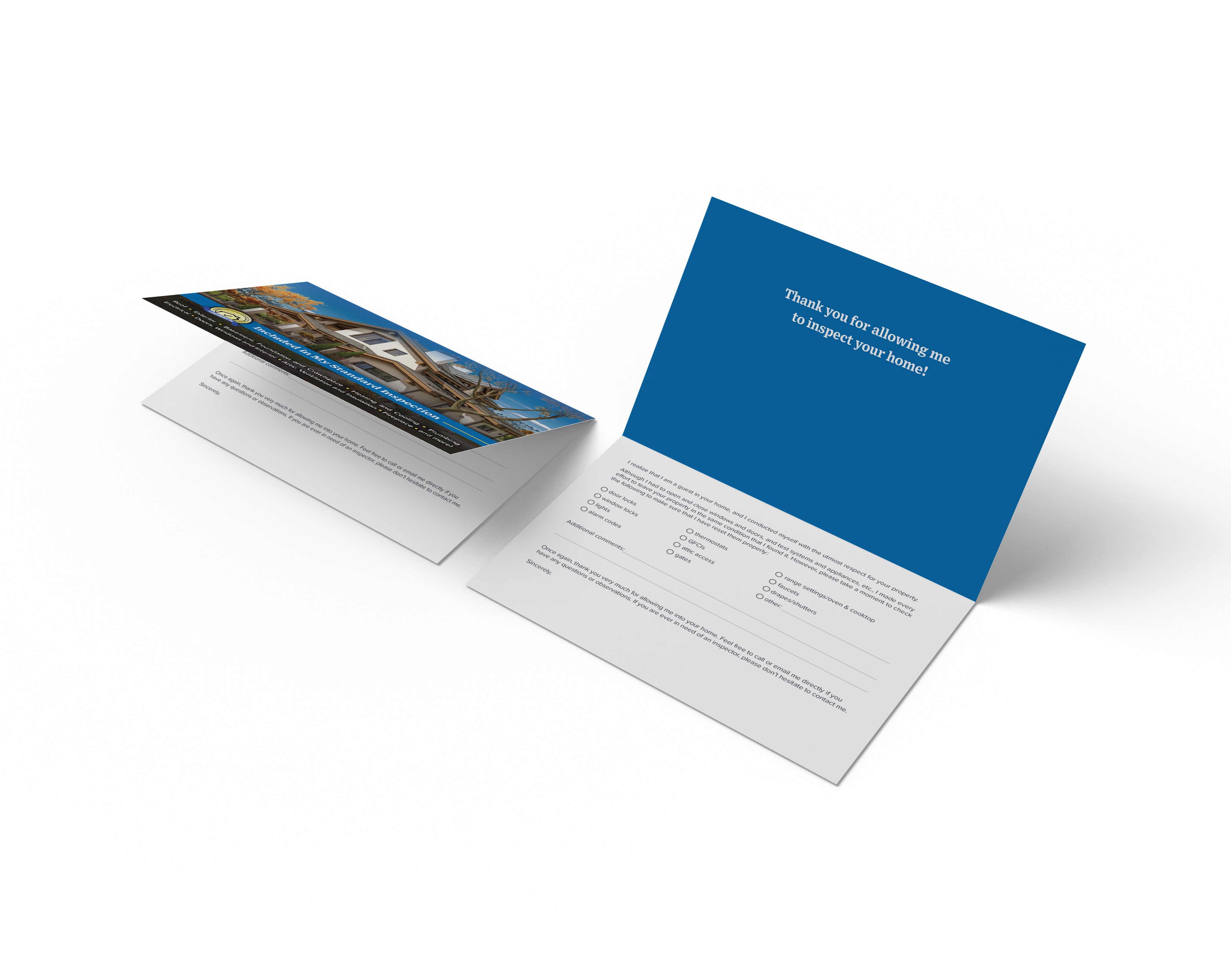 Inspection Leave Behind Cards (Pack of 50) – Inspector Outlet