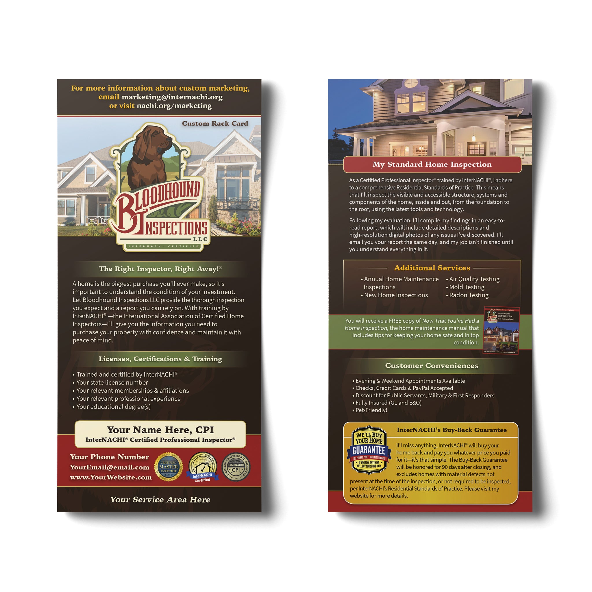 Custom Rack Cards – Inspector Outlet