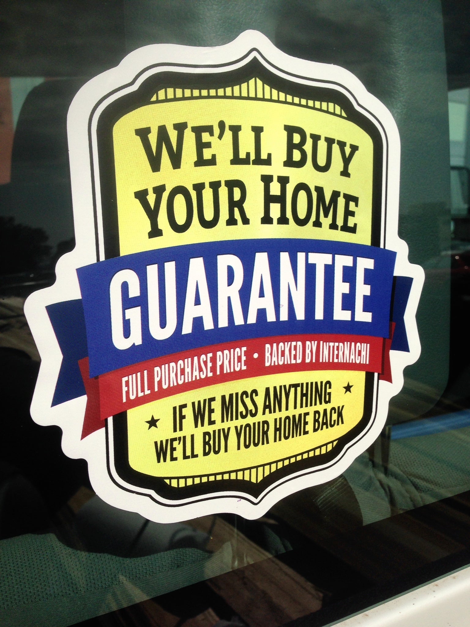 Free Buy Your Home Back Guarantee Decals – Inspector Outlet